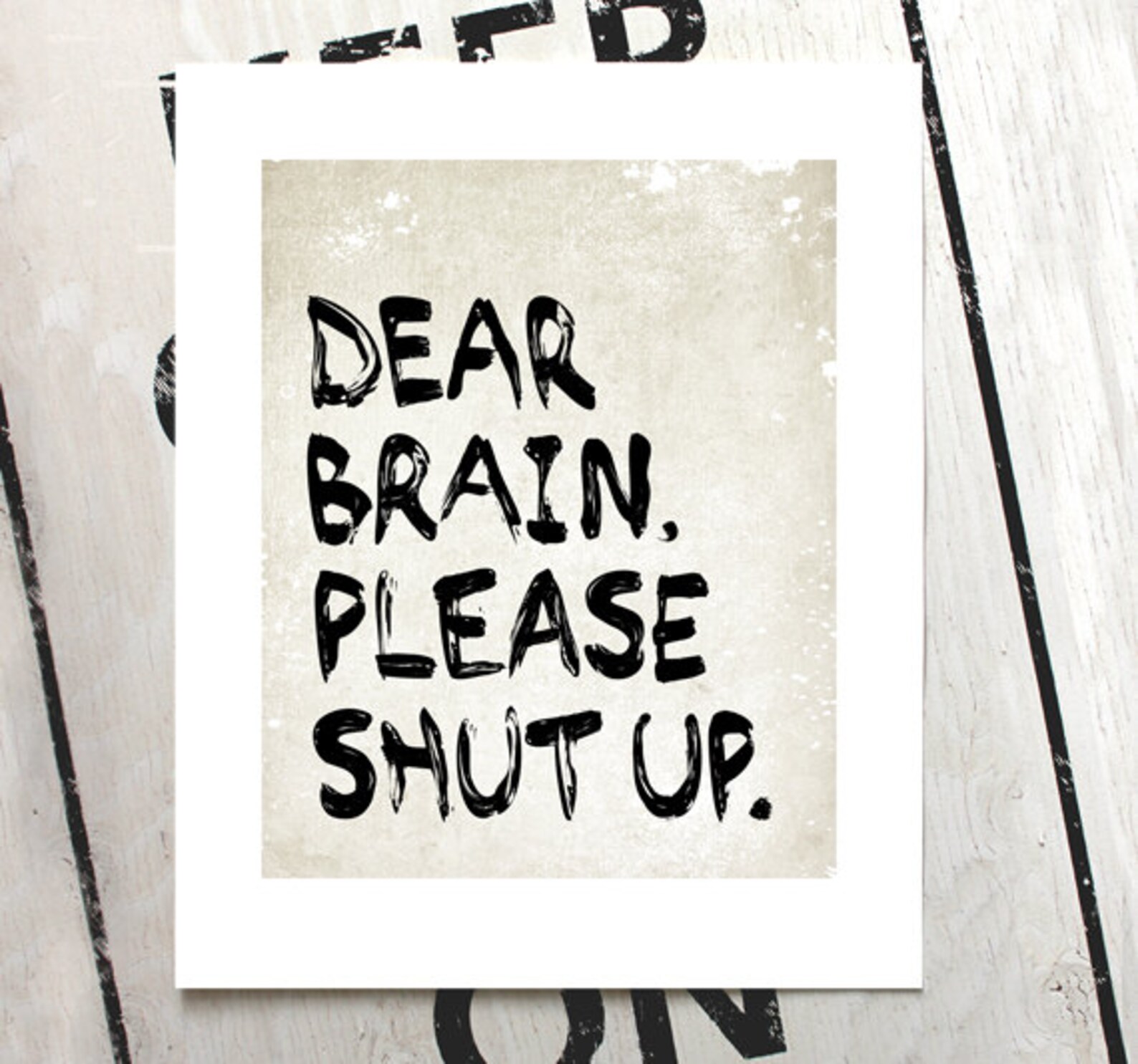 Dear Brain Typography Print Inspirational Art Modern - Etsy