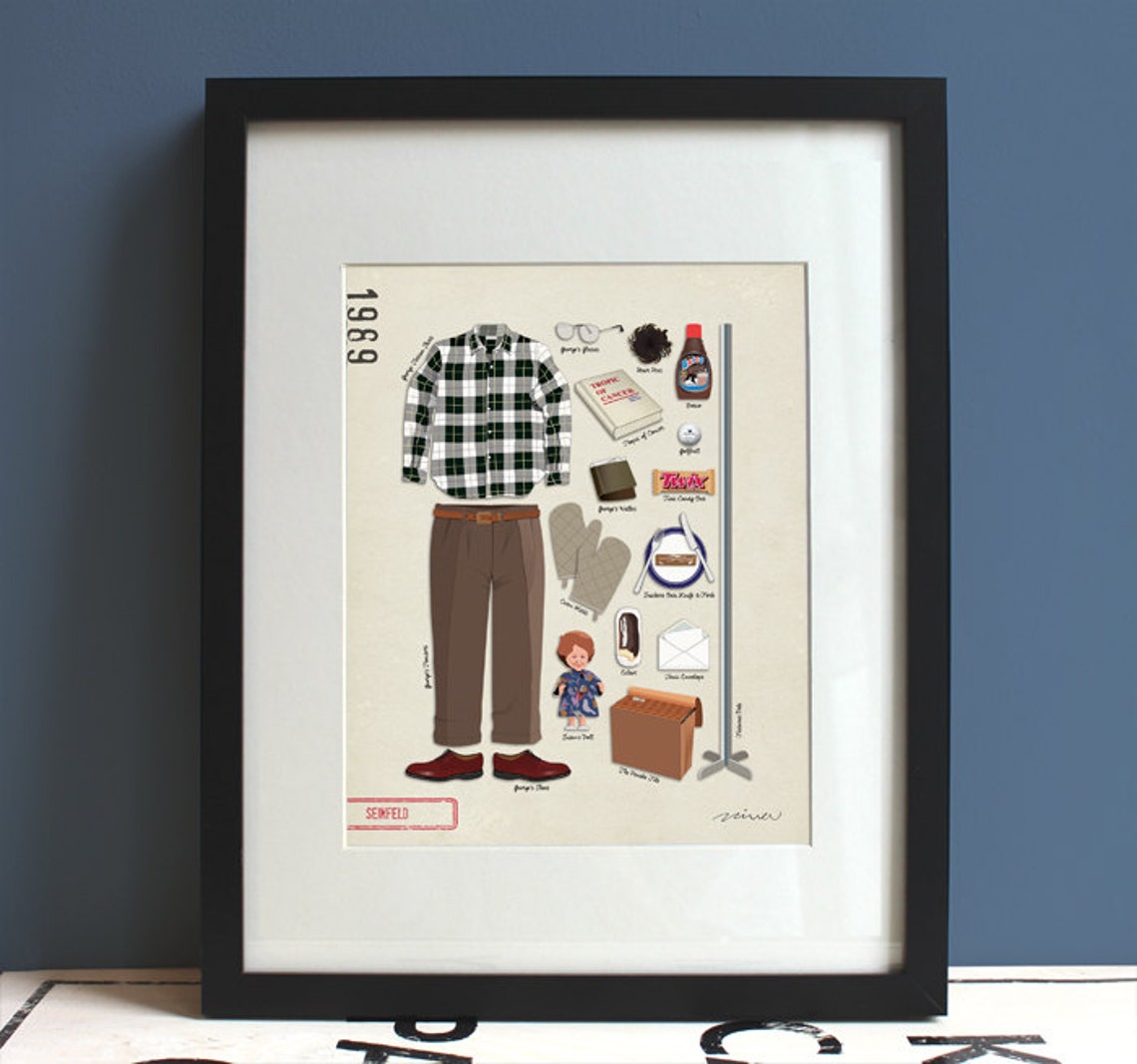 Seinfeld 1989 George Costanza TV Poster Art Print - Etsy