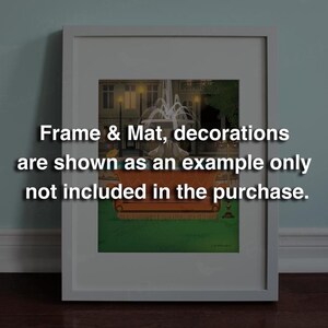 The Central Perk Orange Couch - Art Print, Frame Not Included, TV ...