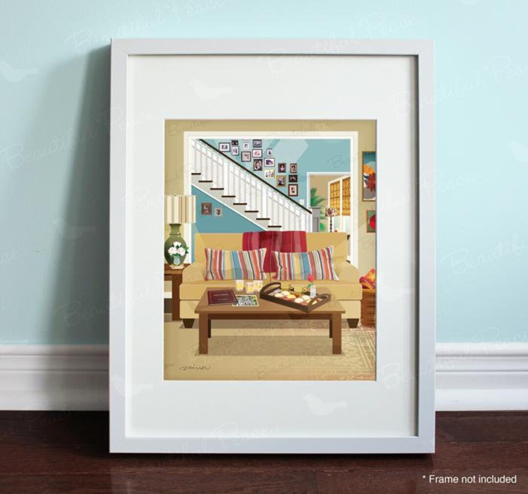 The Dunphys Living Room - Art Print, Frame Not Included, TV Sitcom ...
