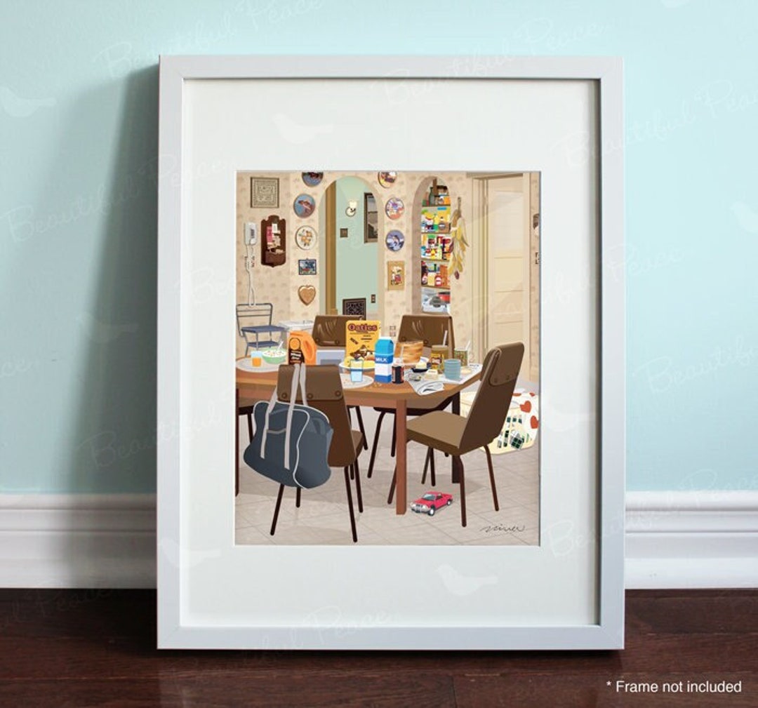 The Conners Kitchen Roseanne, Roseanne TV Show Art Print, TV Sitcom - Etsy
