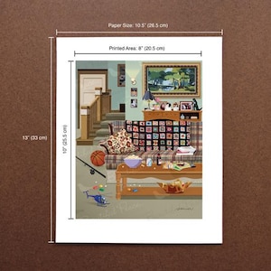 The Conners Living Room - Art Print, Frame Not Included, TV Sitcom ...