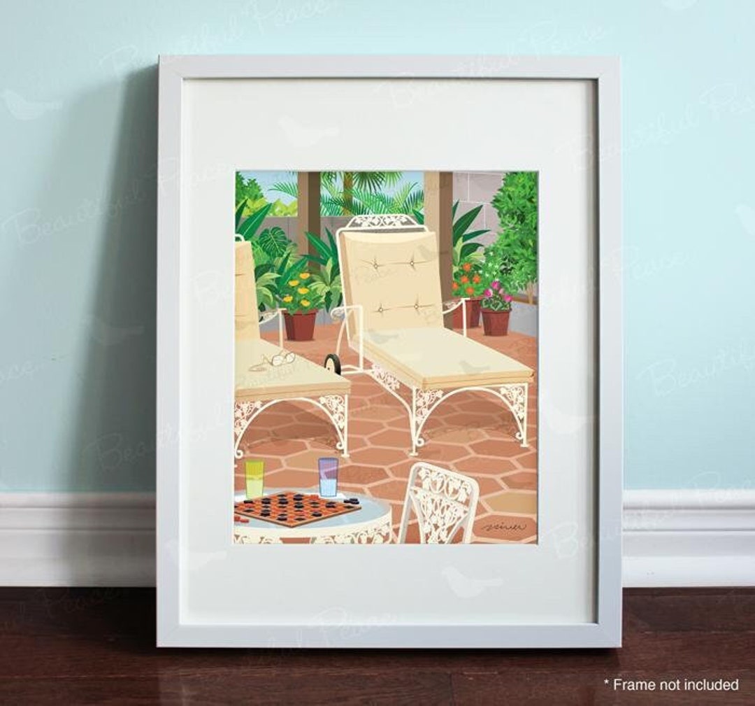 Blanche's Lanai - Art Print, Frame Not Included, TV Sitcom Inspired - Etsy