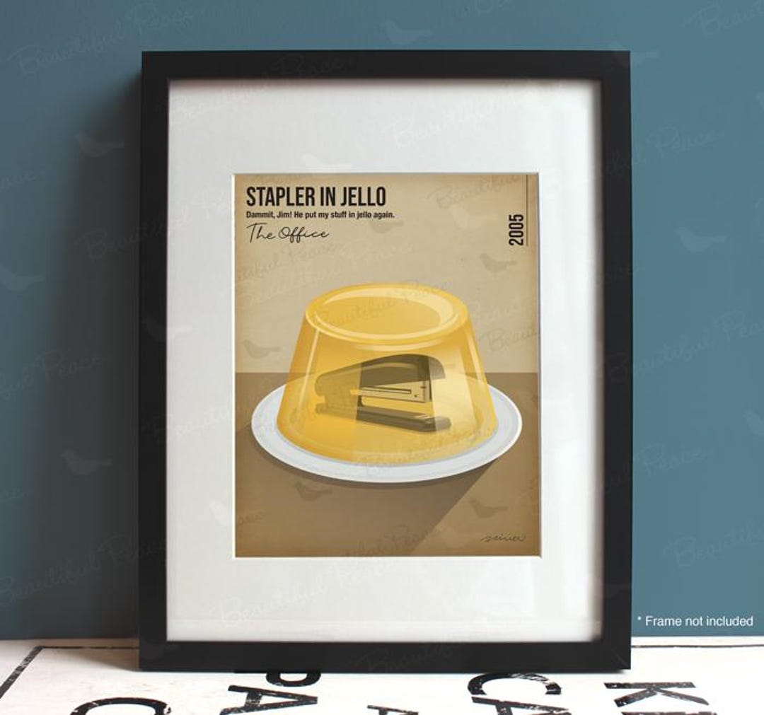 Stapler in Jello Art Print, the Office Inspired Wall Art, Funny TV Show ...
