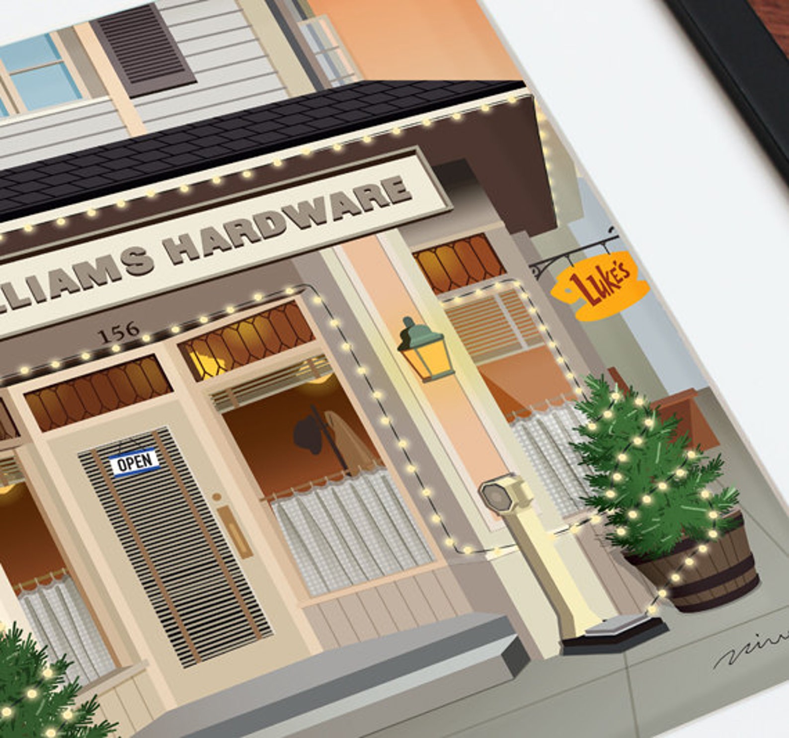 Luke's Diner / Williams Hardware Art Print TV Sitcom - Etsy