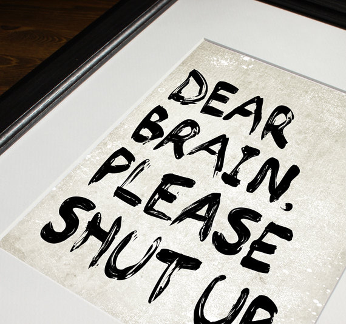 Dear Brain Typography Print Inspirational Art Modern - Etsy