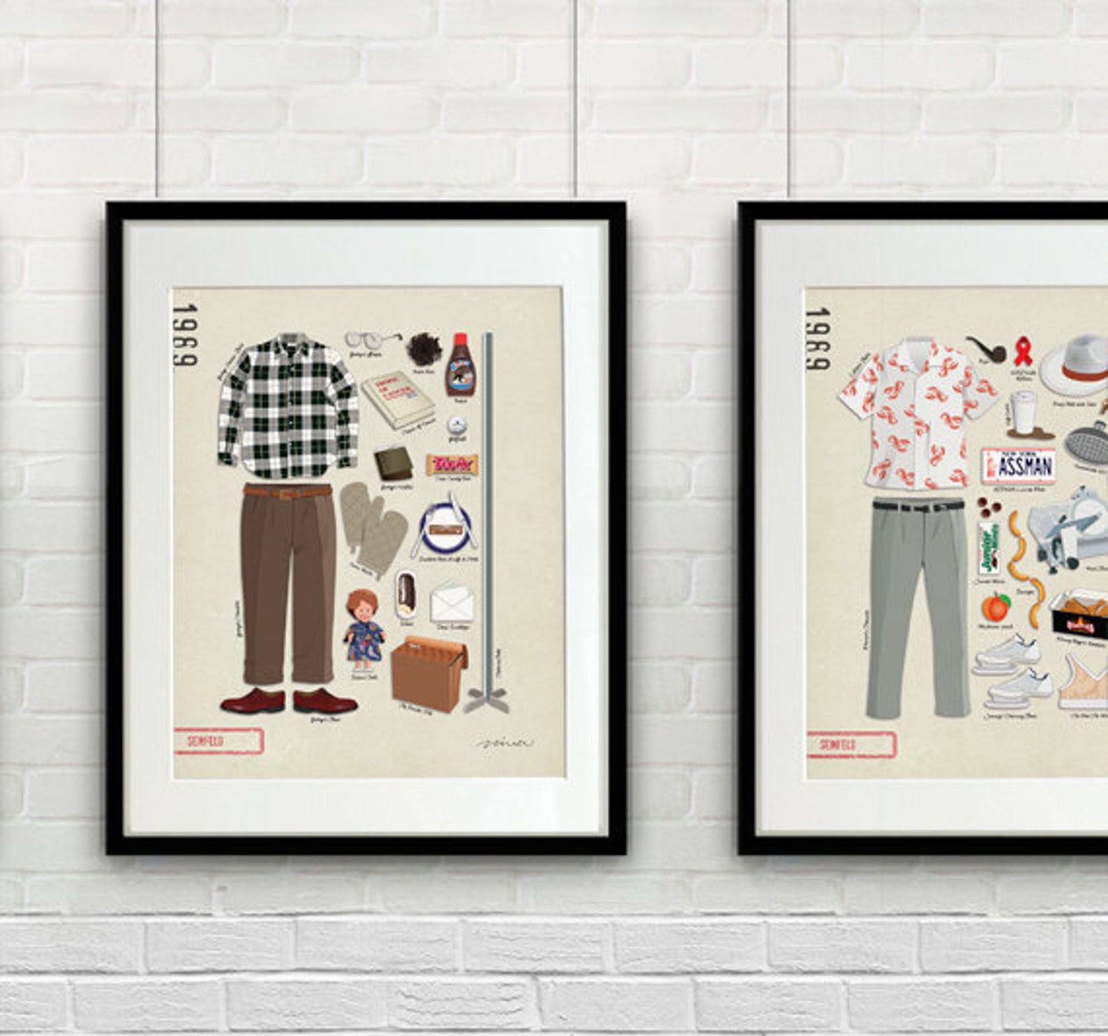 Seinfeld 1989 George Costanza TV Poster Art Print - Etsy