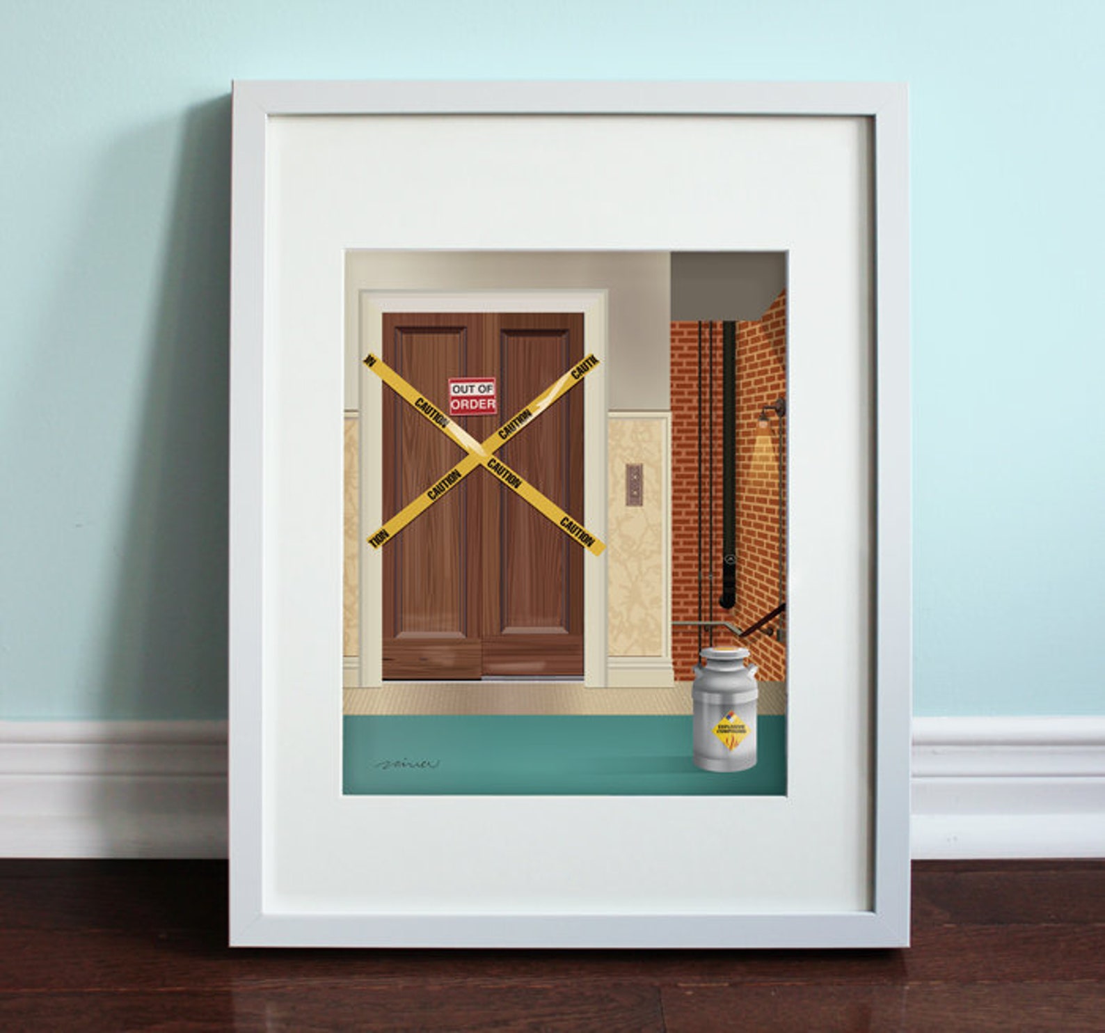 The Elevator the Big Bang Theory BBT TV Show Art Print TV | Etsy