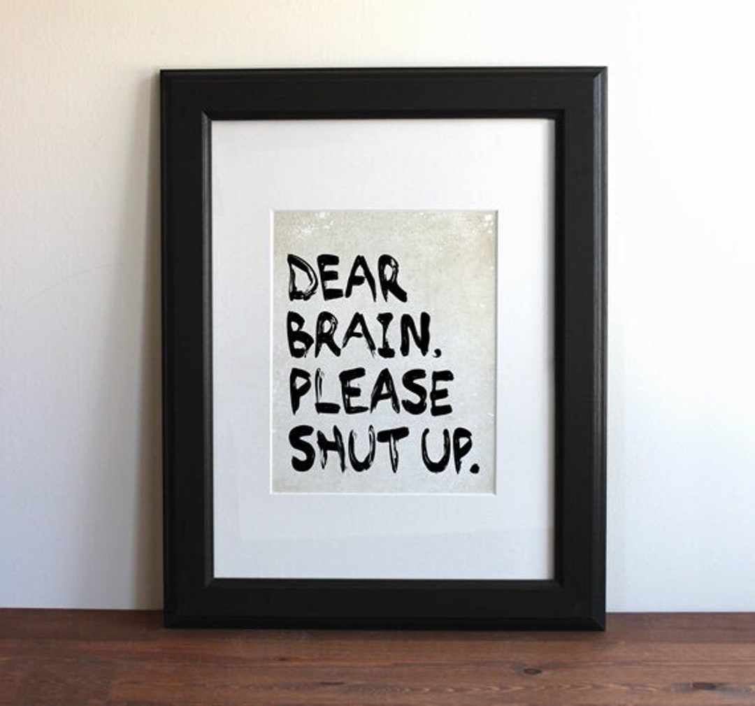 Dear Brain Typography Print Inspirational Art Modern - Etsy