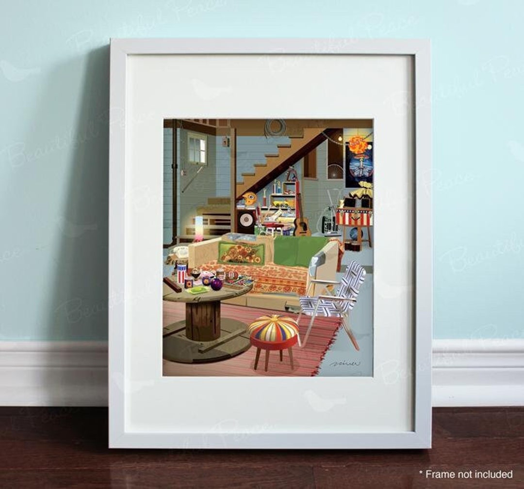 Eric's Basement - Art Print, Frame Not Included, TV Sitcom Inspired - Etsy