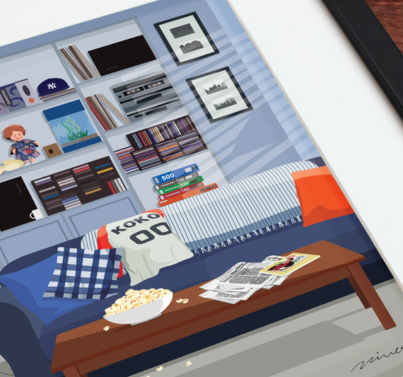 George's Apartment Seinfeld George Costanza Art Print | Etsy
