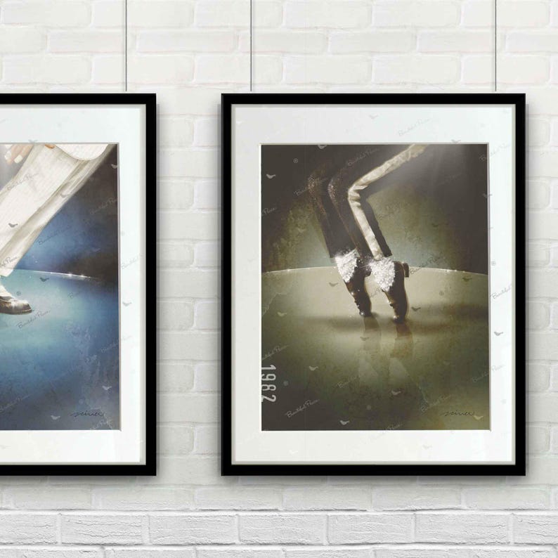 Michael Jackson Art Print, King of Pop Wallart, Retro 80s Illustration ...