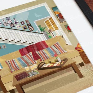 The Dunphys Living Room - Art Print, Frame Not Included, TV Sitcom ...