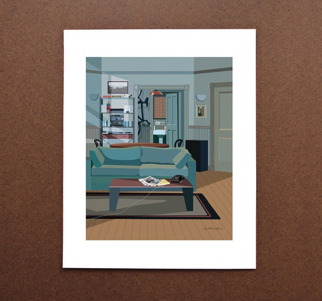 Jerry's Apartment Art Print TV Sitcom Seinfeld - Etsy