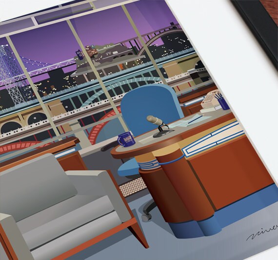 Late Show Inspired Wall Art Art Print TV Talk Show | Etsy