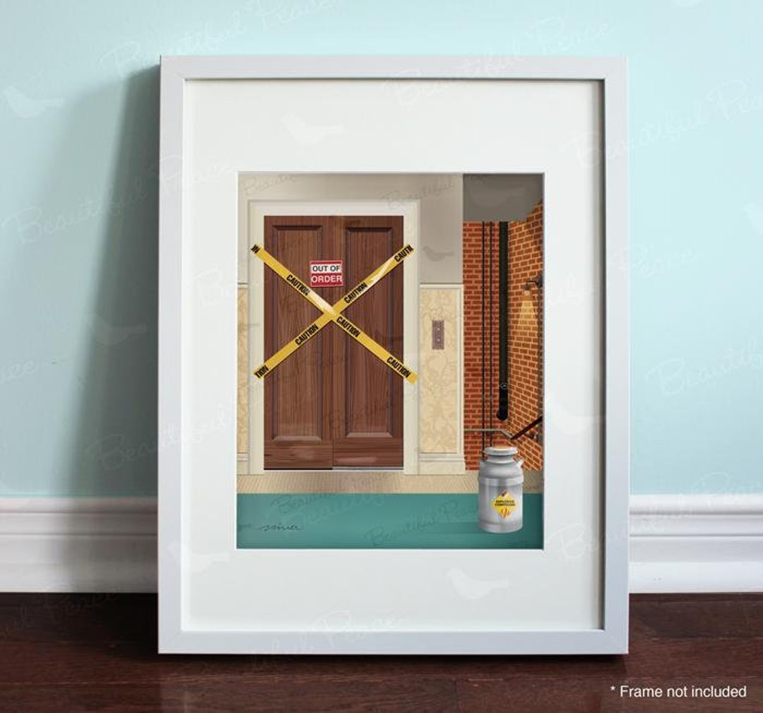The Elevator - Art Print, Frame Not Included, TV Sitcom Inspired - Etsy