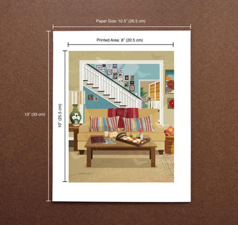 The Dunphys Living Room - Art Print, Frame Not Included, TV Sitcom ...