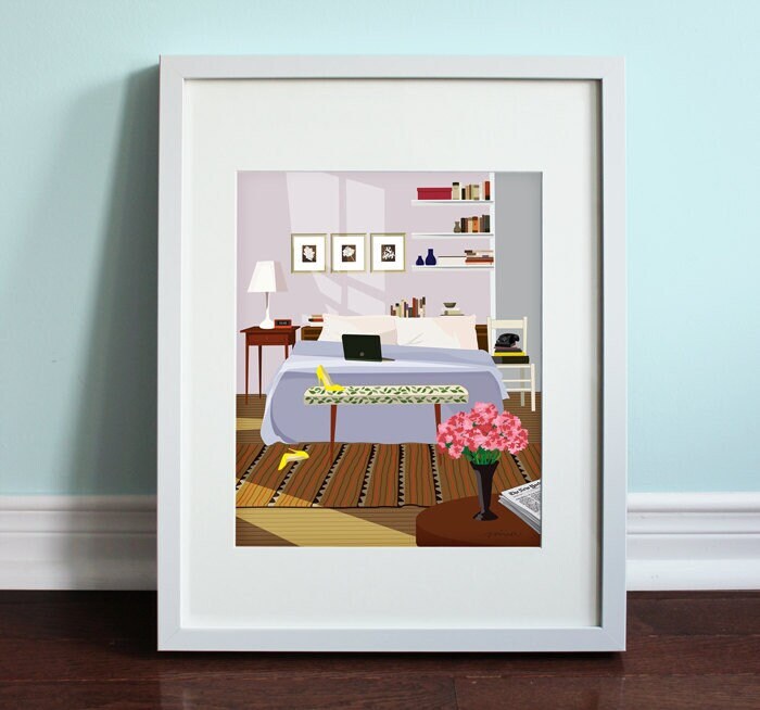 Carrie's Bedroom Sex and the City Carrie Bradshaw Art | Etsy Canada