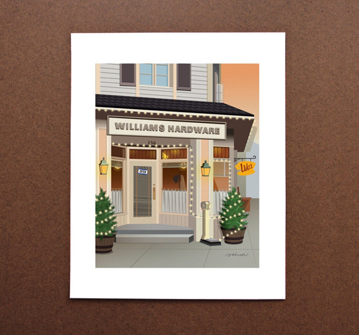 Luke's Diner / Williams Hardware Art Print TV Sitcom - Etsy