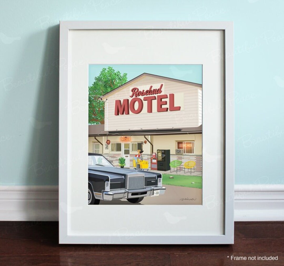 The Rosebud Motel Art Print, Frame Not Included, TV Sitcom Inspired - Etsy