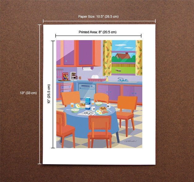 The Simpsons Inspired Kitchen Art Print TV Sitcom Fan Art - Etsy Canada