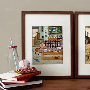 The Conners Living Room Art Print, 90s TV Sitcom Inspired Retro Wallart ...