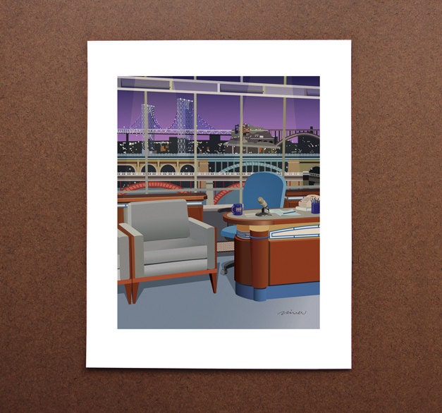 Late Show Inspired Wall Art Art Print TV Talk Show | Etsy