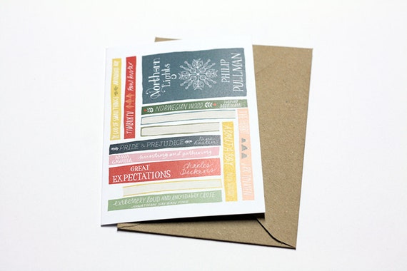 Books Card | Etsy