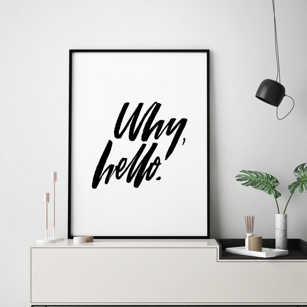 Why Hello Print Etsy