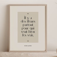 Typography Print French Saying Wall Art Bon Jour Poster Poster French ...