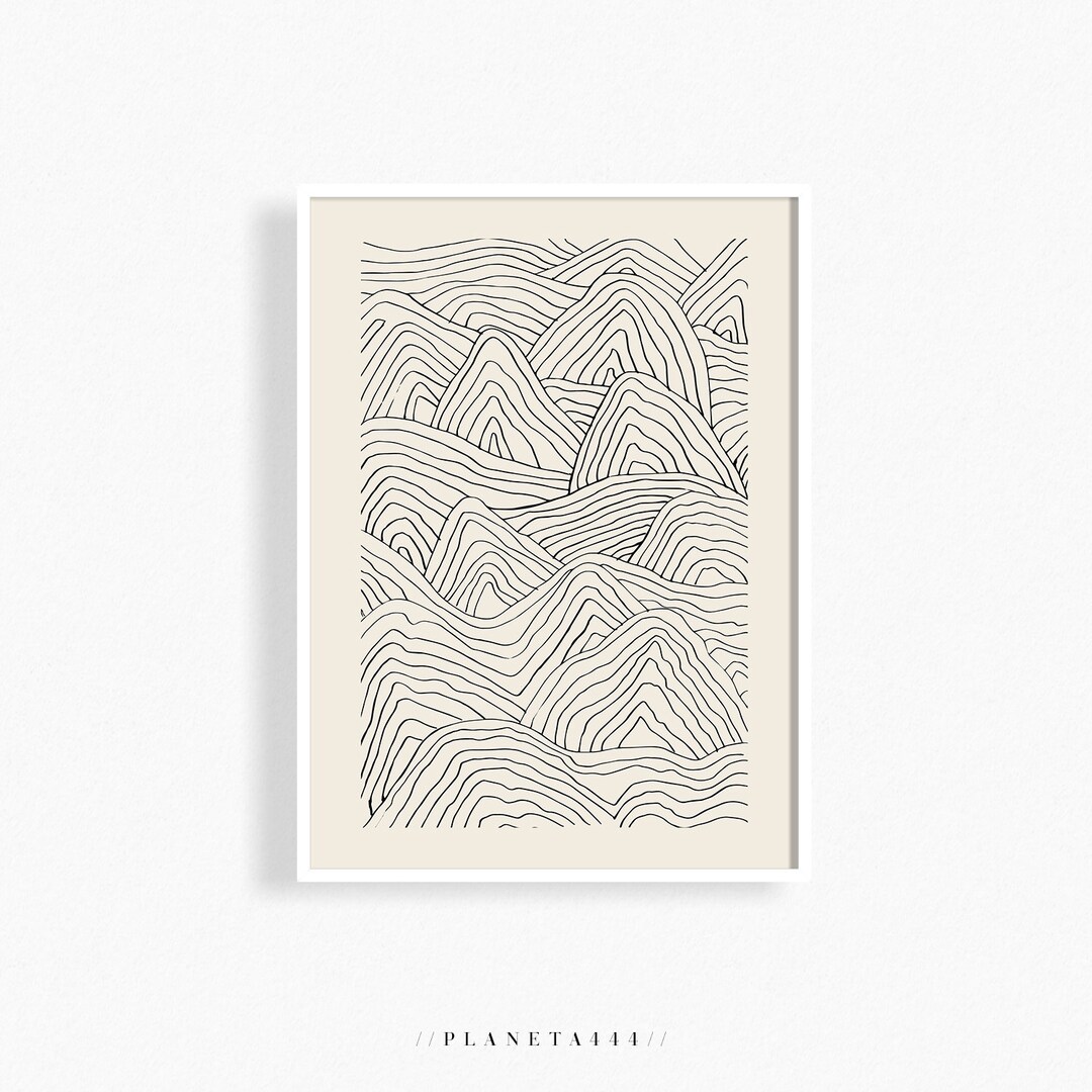 Abstract Organic Natural Wall Art Mountains Dunes Art Print Neutral ...
