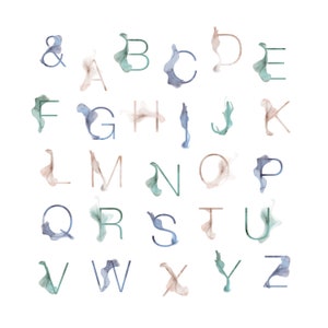 Zen Alphabet Art Print Personalized Initials Art Print Custom Monogram ...