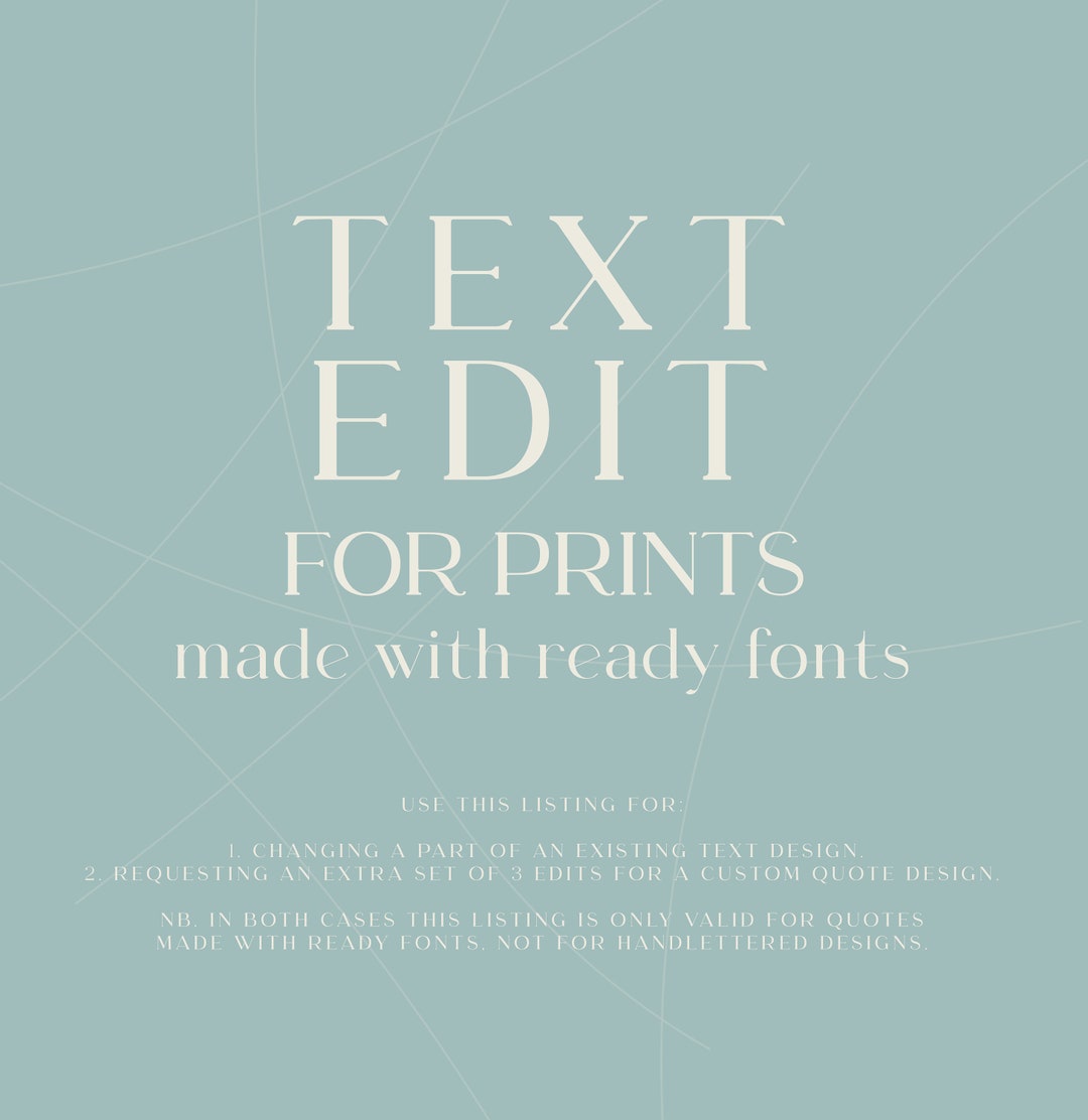 Text Edit (for Designs With Ready Fonts) - Edit Part of Text in an ...