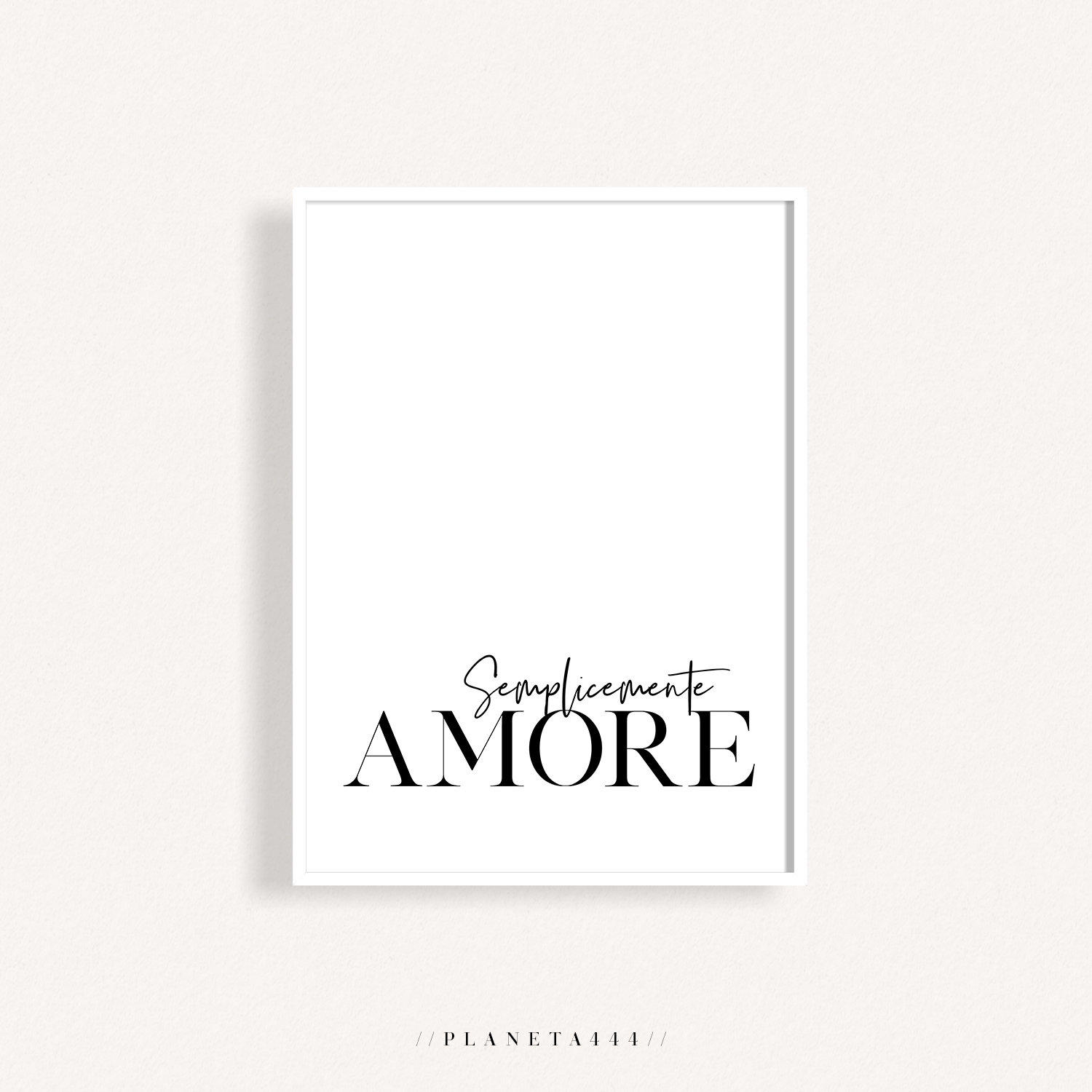 Semplicemente Amore, Italian Love Quote Wall Art, Italian Words Print ...