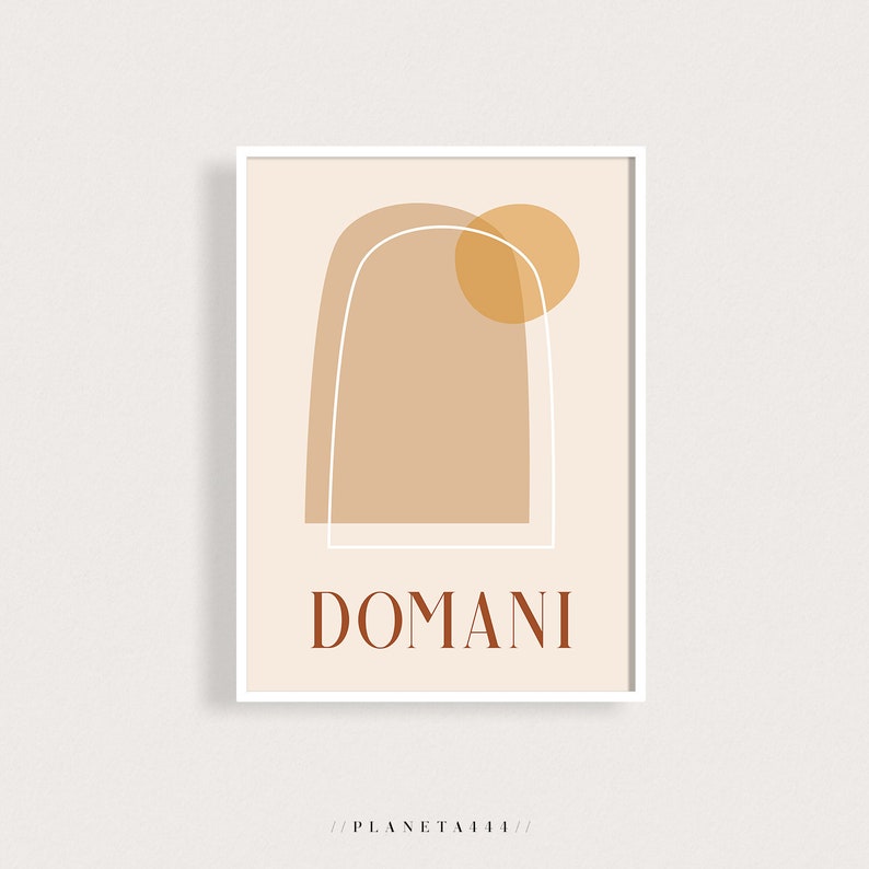 Domani Italian Art Print Tomorrow Italian Word Poster - Etsy