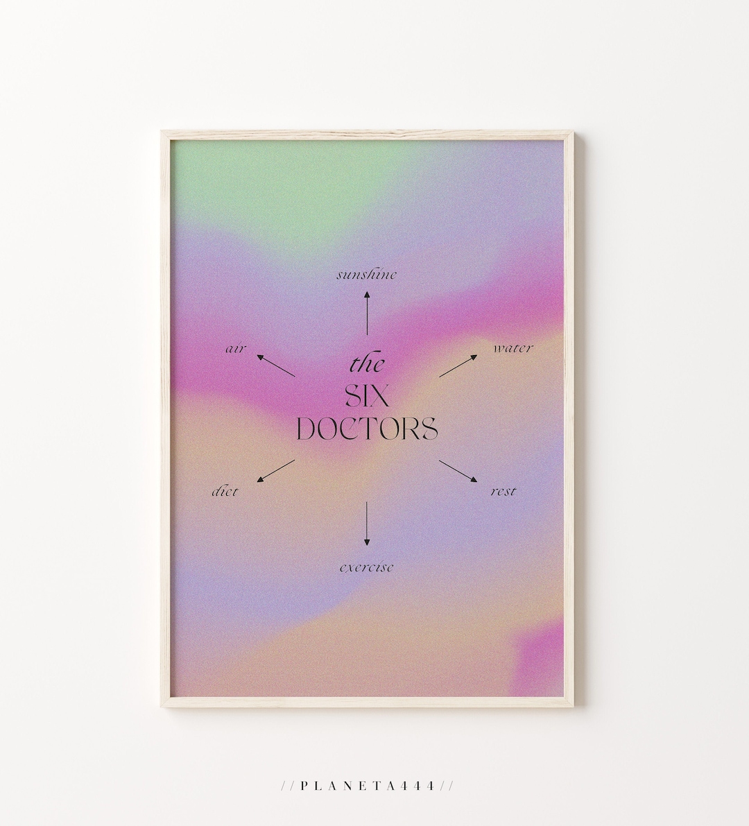 The Six Doctors Art Print Retro Pastel Grainy Gradient Artwork ...