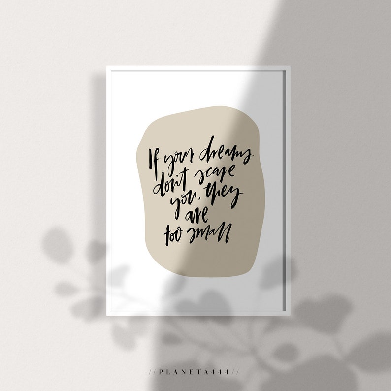 If Your Dreams Don't Scare You They Are Too Small Art - Etsy