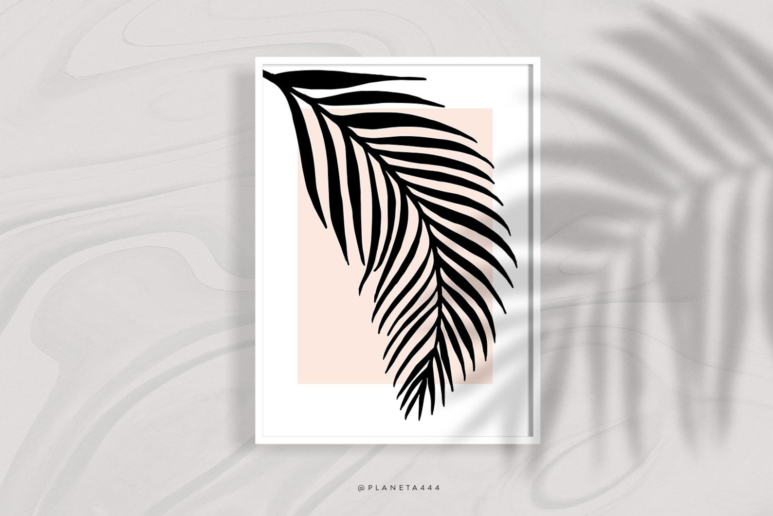 Palm Leaf Palm Wall Art Palm Leaves Tropical Art Rose and - Etsy