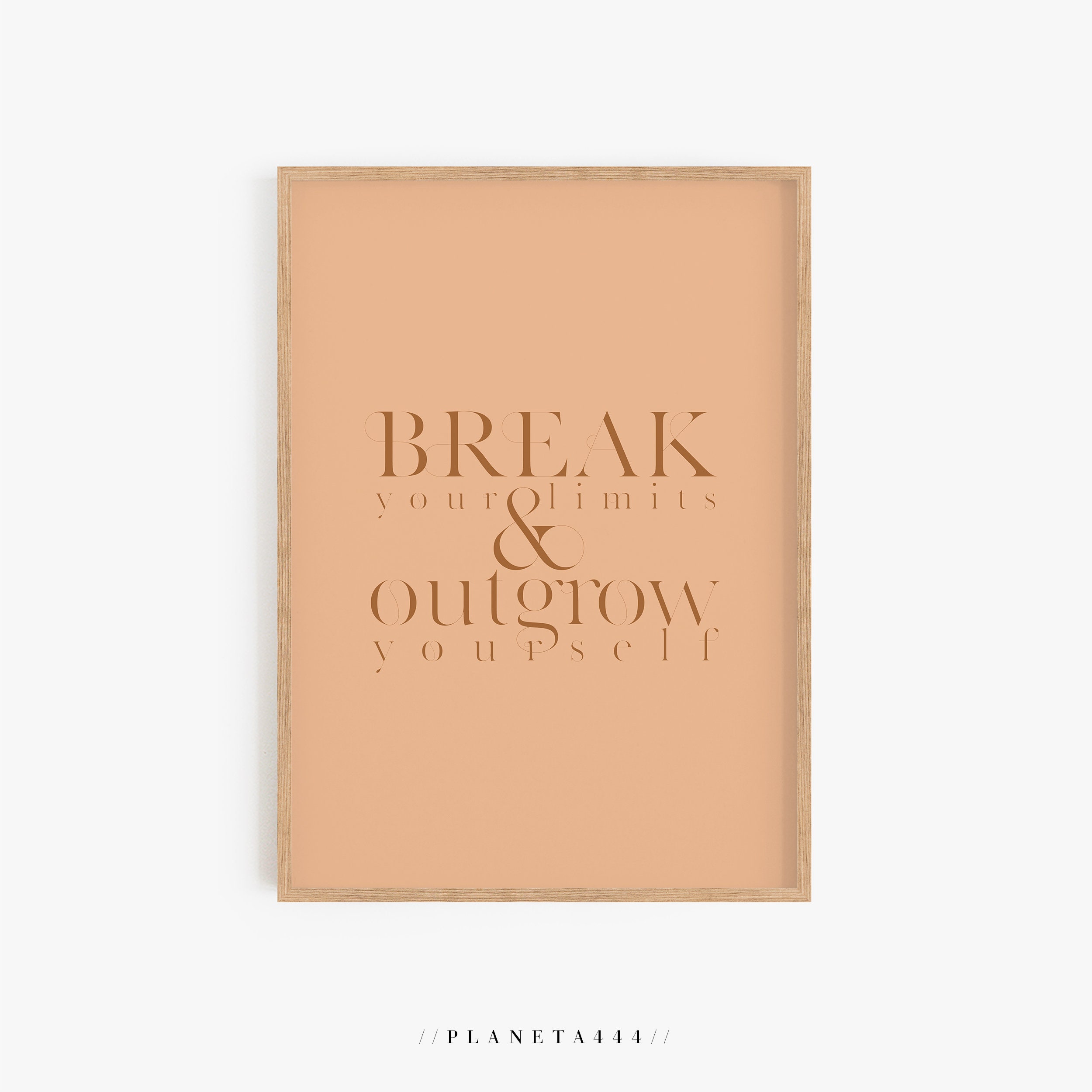 Break Your Limits Outgrow Yourself Quote Print Growth Mindset | Etsy
