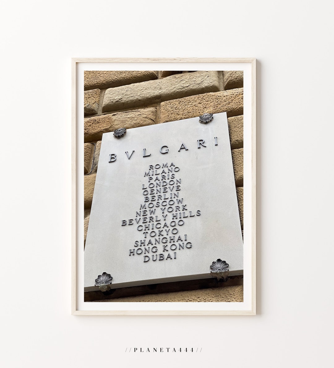 Italy Bulgari Cities Wall Art Relief Florence Streets Art Print Vintage ...
