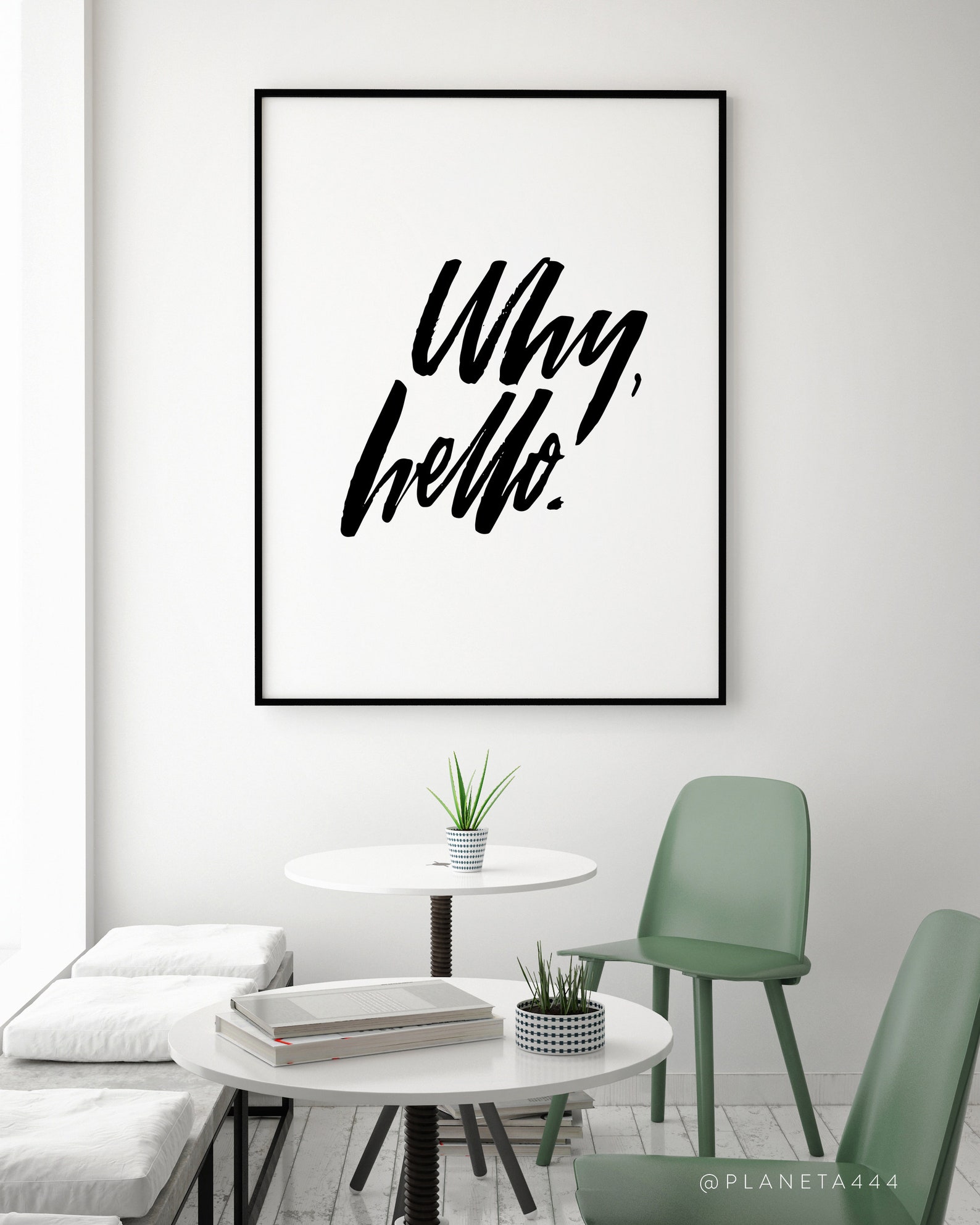 Why Hello Print Typography Modern Art Print Hello Wall Art - Etsy