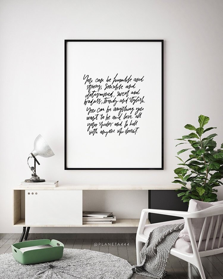 You Can Be Anything Motivational Quote Inspirational Poster | Etsy