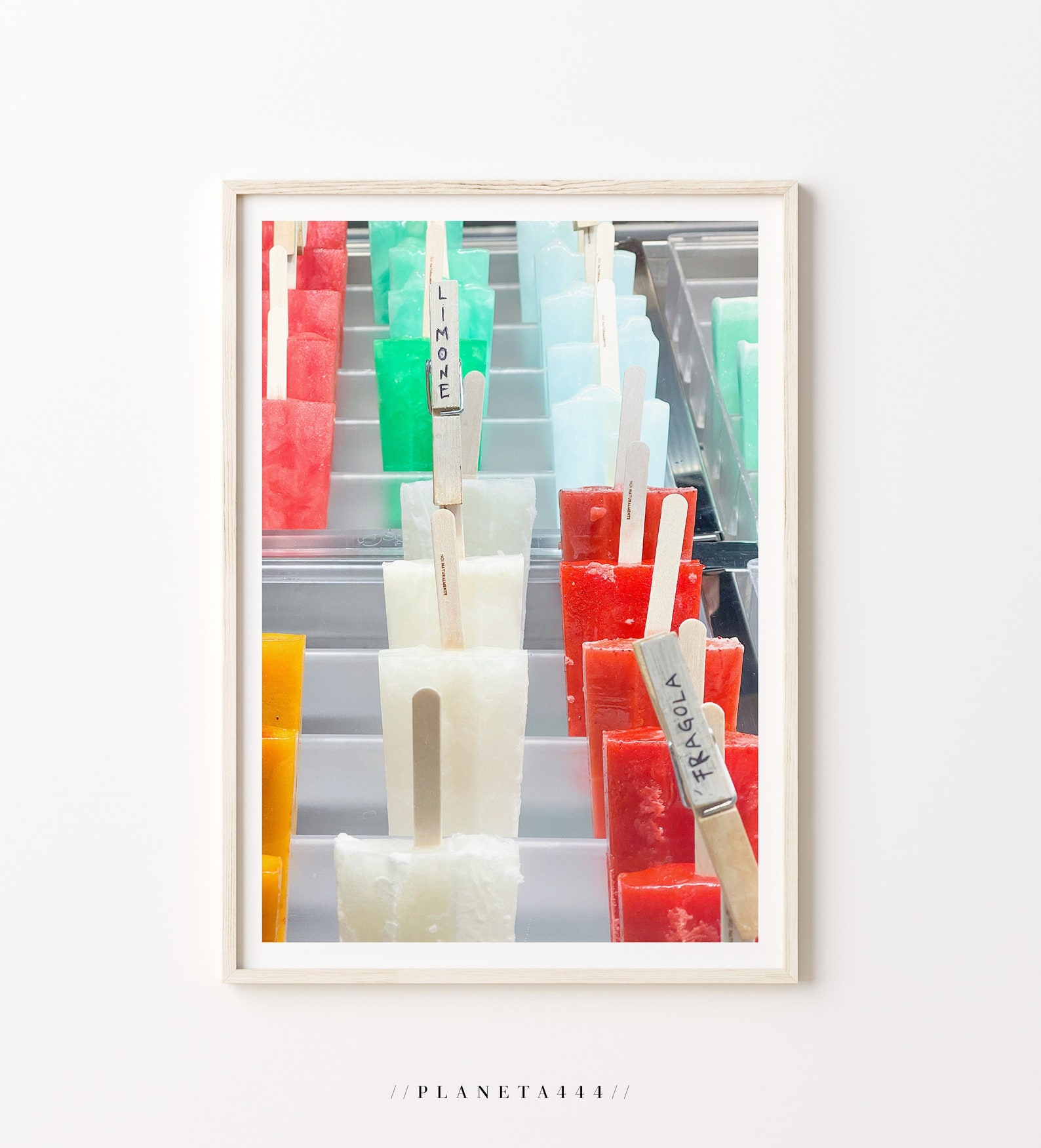 Italian Colorful Popsicles Art Photo Print Italy Travel Gelato Wall Art ...