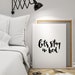 Let's Stay in Bed, Typographic Bedroom Poster, Couple Art Print, Modern ...