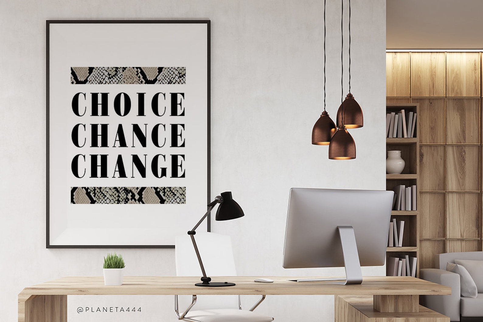 Choice Chance Change Wall Art 3C of Life Print Snake Animal | Etsy