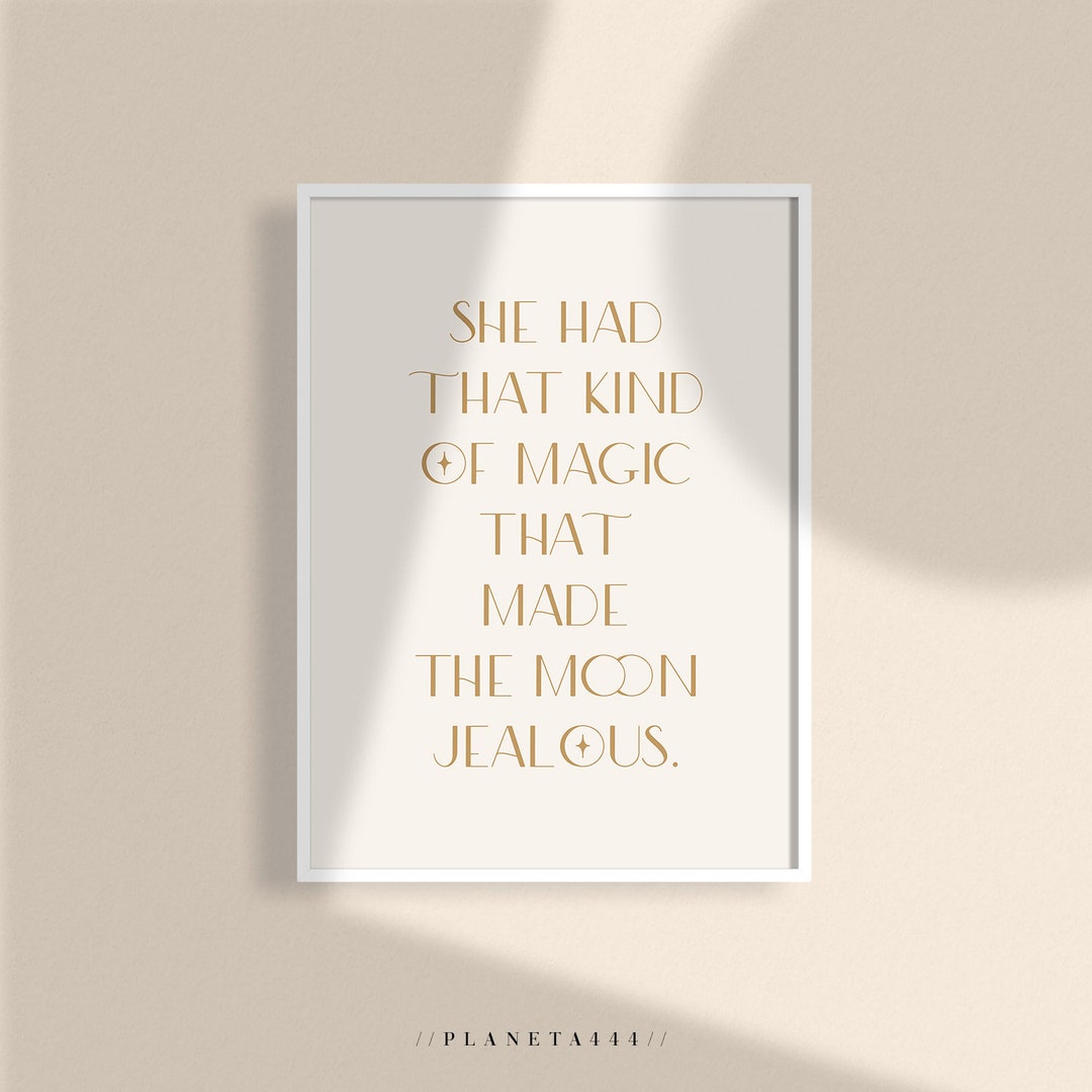 She Had That Kind of Magic Moon Jealous Quote Print Mystical Woman Art ...