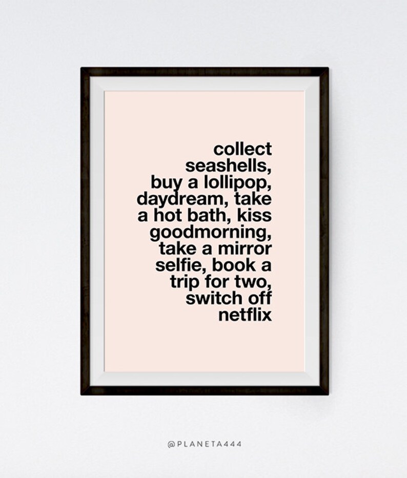 Collect Seashells, Love Wall Art, Typography Poster, Inspirational ...