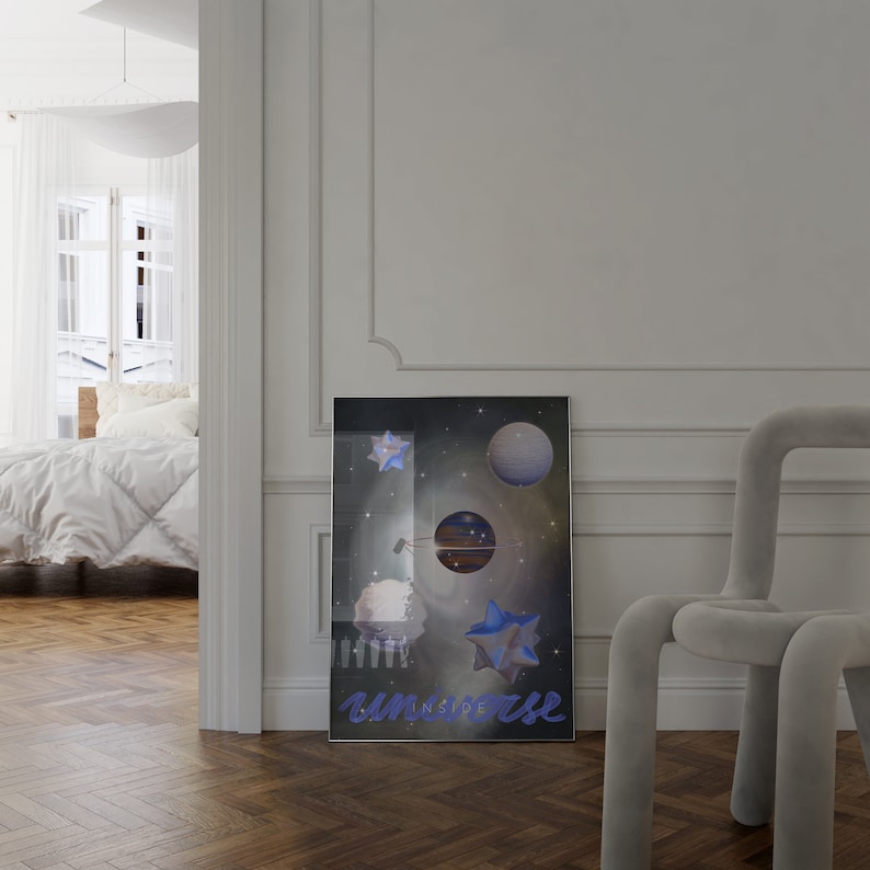 Inside Universe Wall Art Galaxy Space Planets Art Print 3D - Etsy