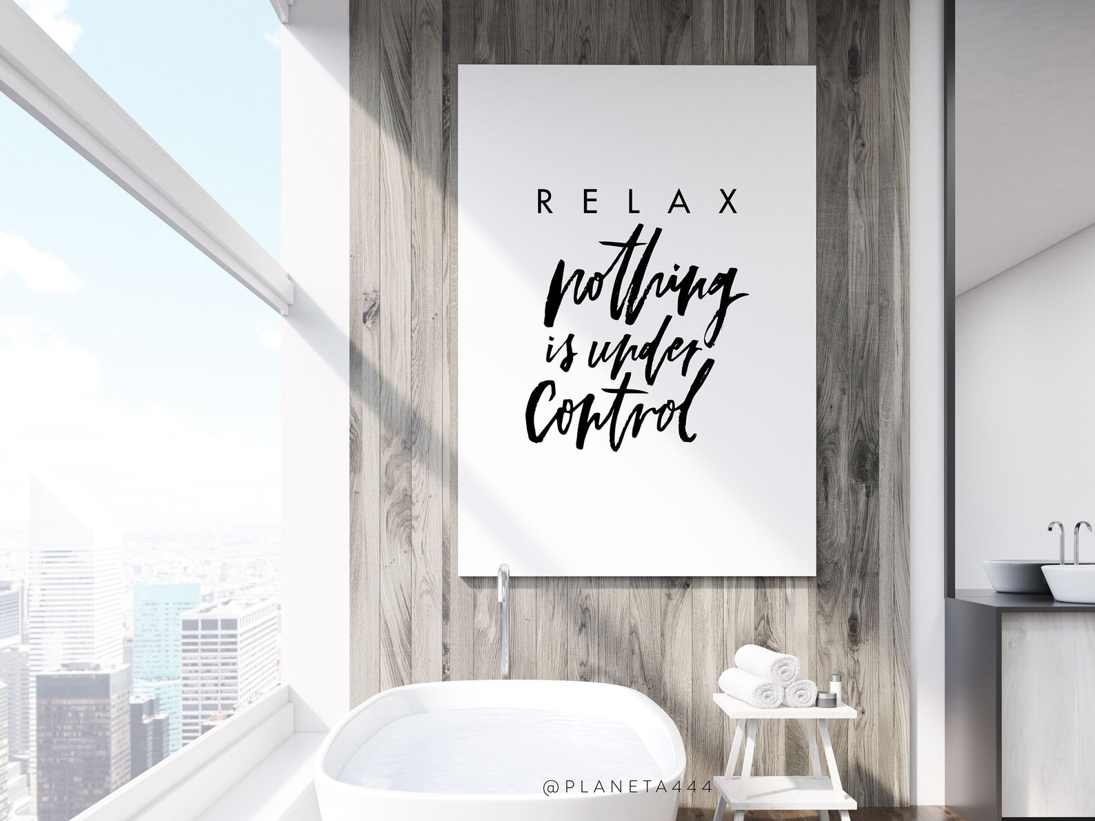 Relax Nothing is Under Control Funny Quote Typography Wall - Etsy