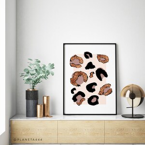 Leopard Print, Glitter Leopard, Bronze Decor, Leopard Wall Art, Big ...